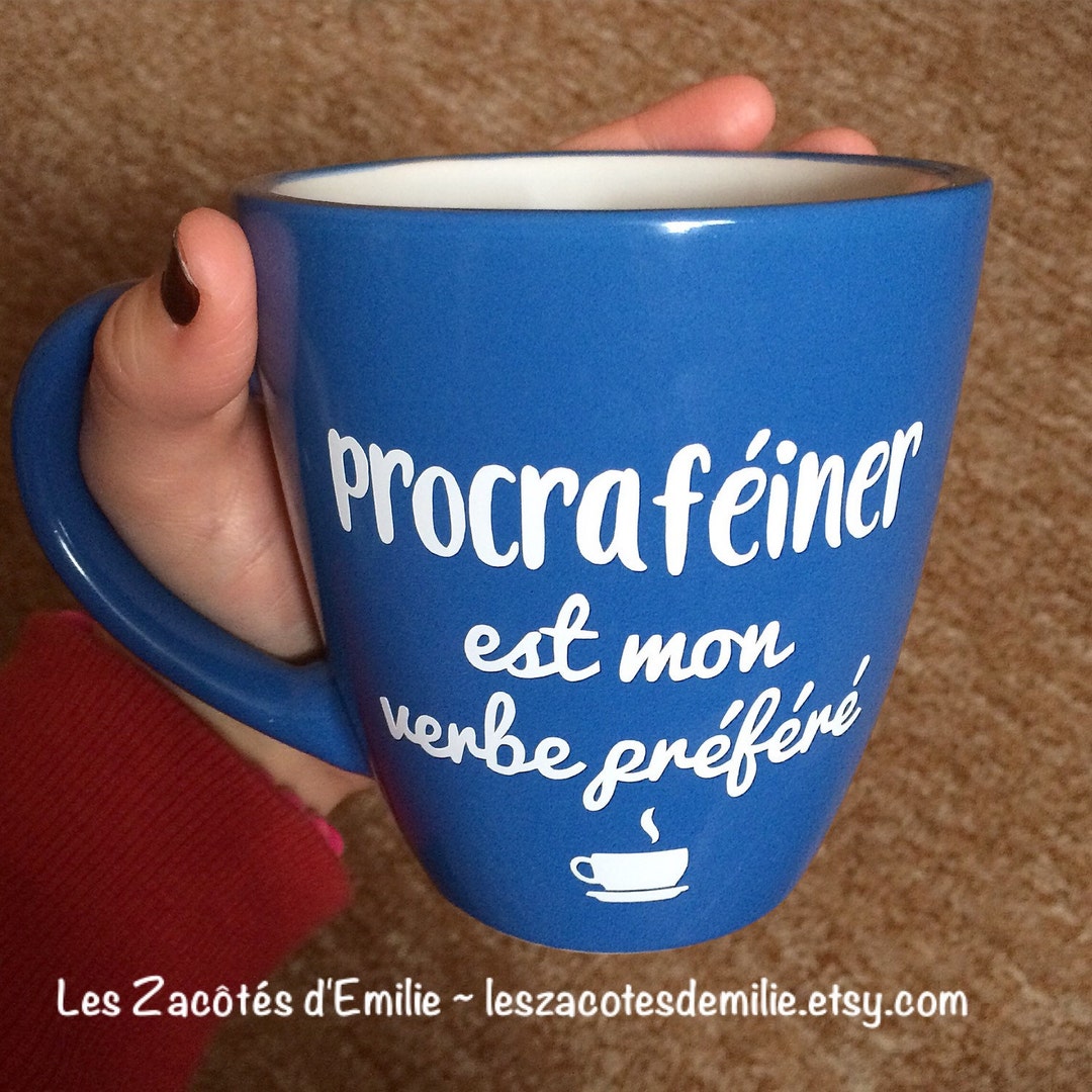 Decal procraféiner Est Mon Verbe Préféré for Coffee Mug Ou Mason Jar - Etsy