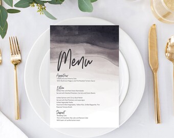 Taupe Wedding Menu - Etsy