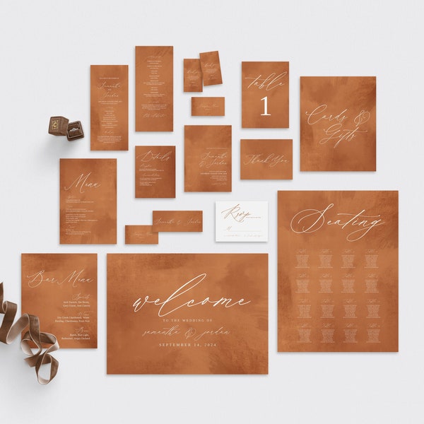 Burnt Orange Wedding - Etsy