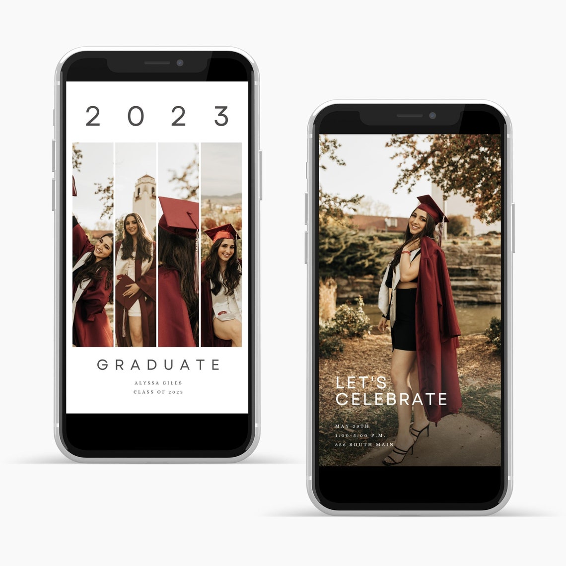 CANVA Graduation Invitation Template With Photo Card Printable - Etsy