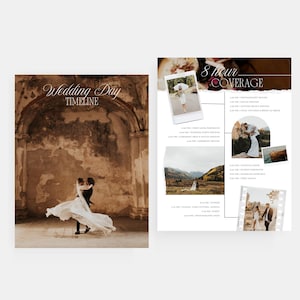 Sophia | CANVA Photography Wedding Day Timeline Schedule Template ...