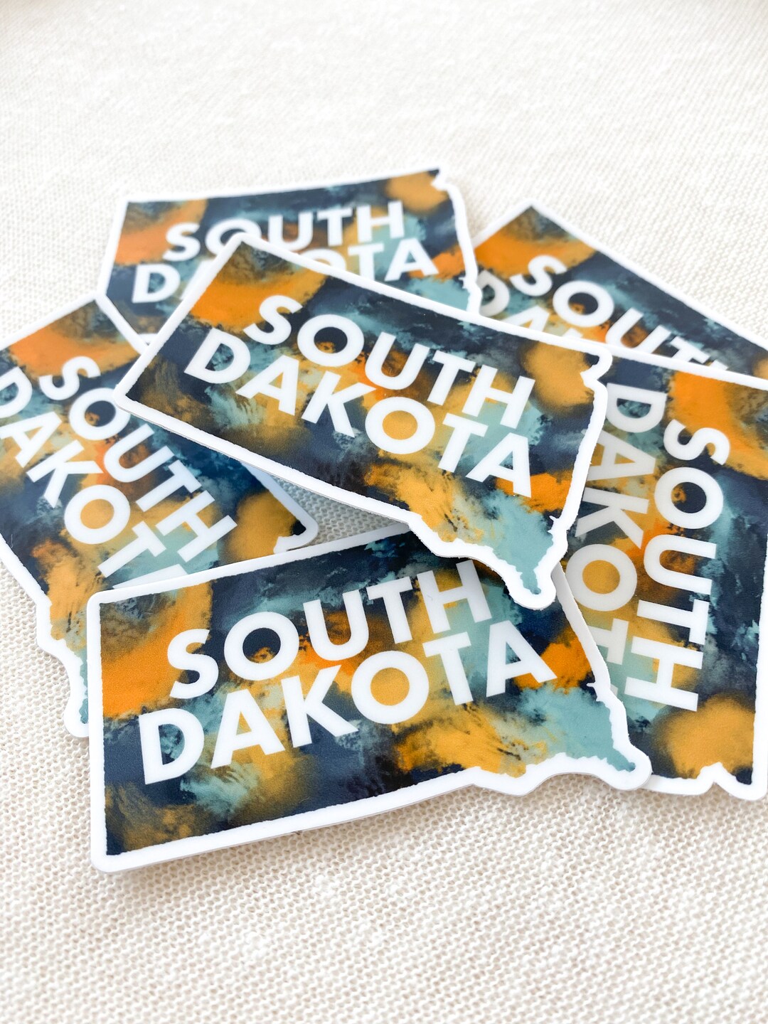 Blue Yellow SD South Dakota Sticker Waterproof Weatherproof Vinyl ...