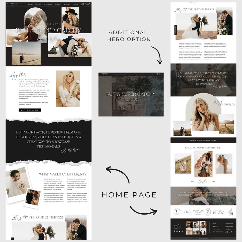 Harlow SHOWIT Website Template Photographer Website Template - Etsy