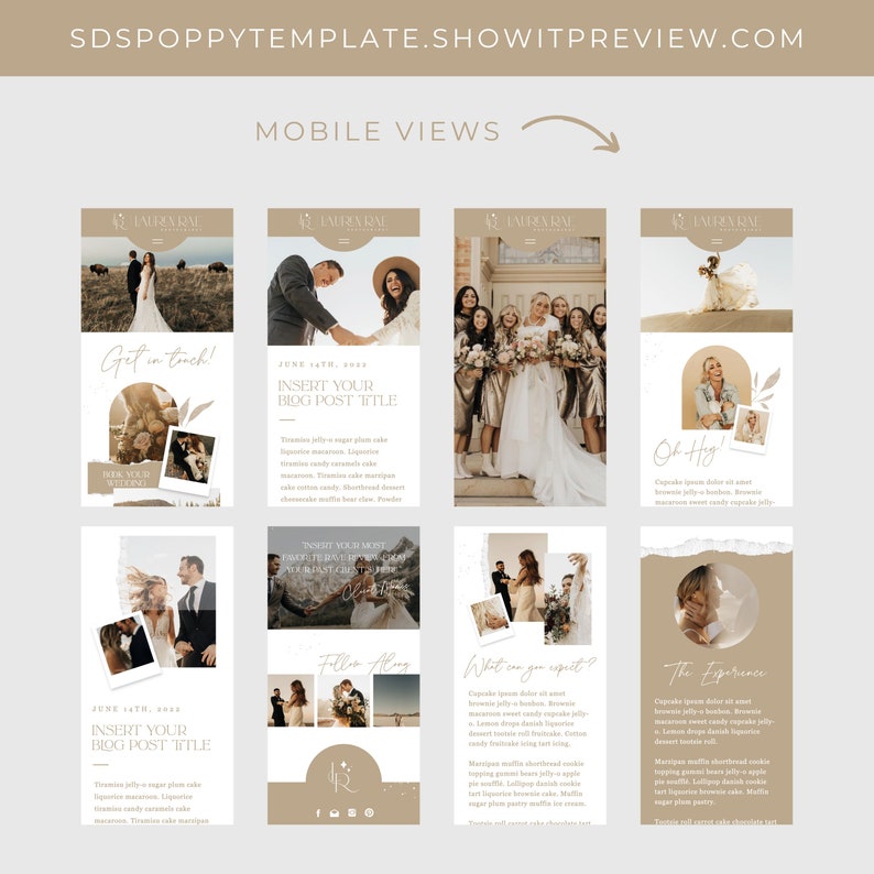 Poppy SHOWIT Website Template Photographer Website Template - Etsy