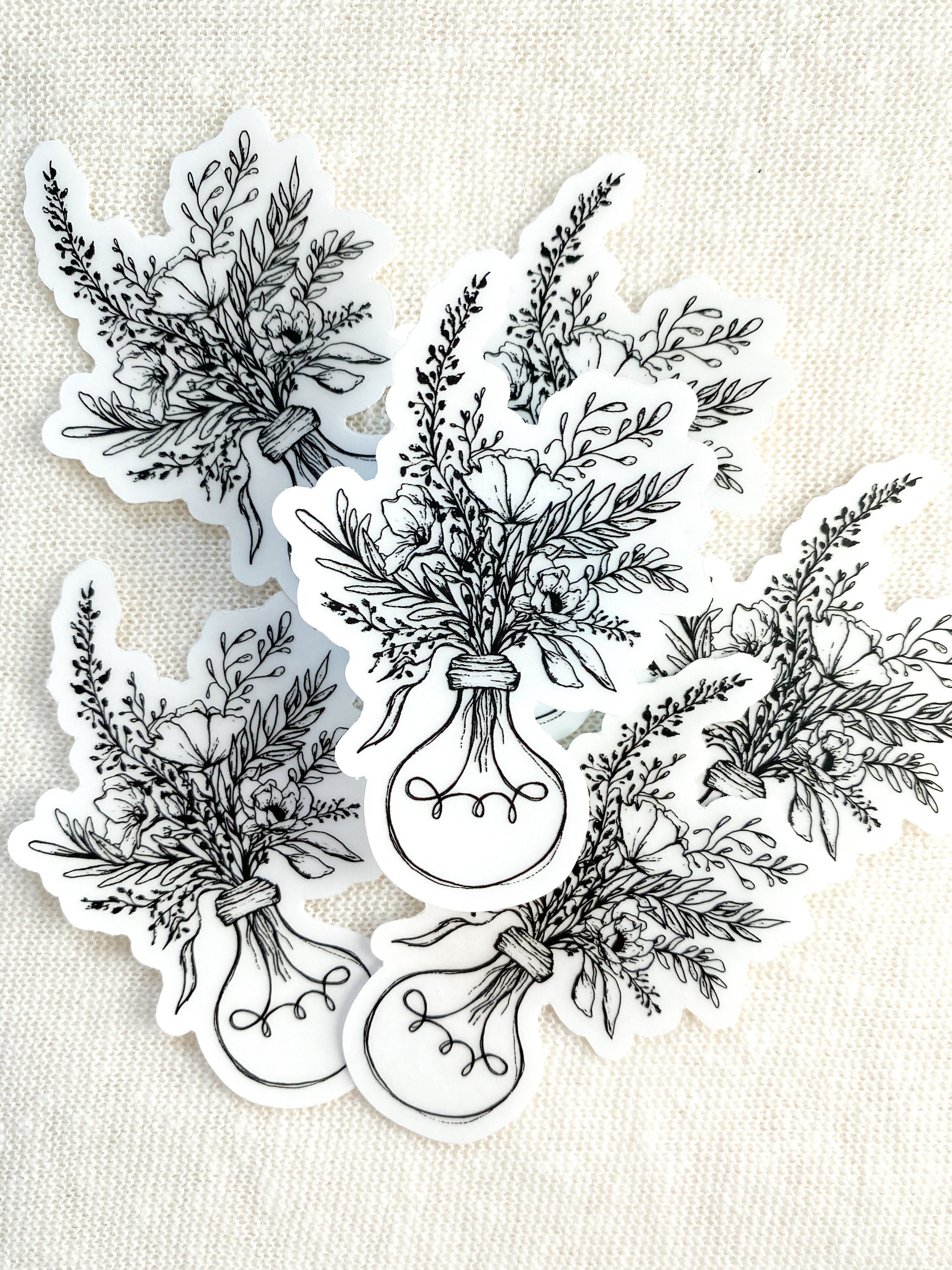 CLEAR Flower Light Bulb Sticker Flower Waterproof - Etsy