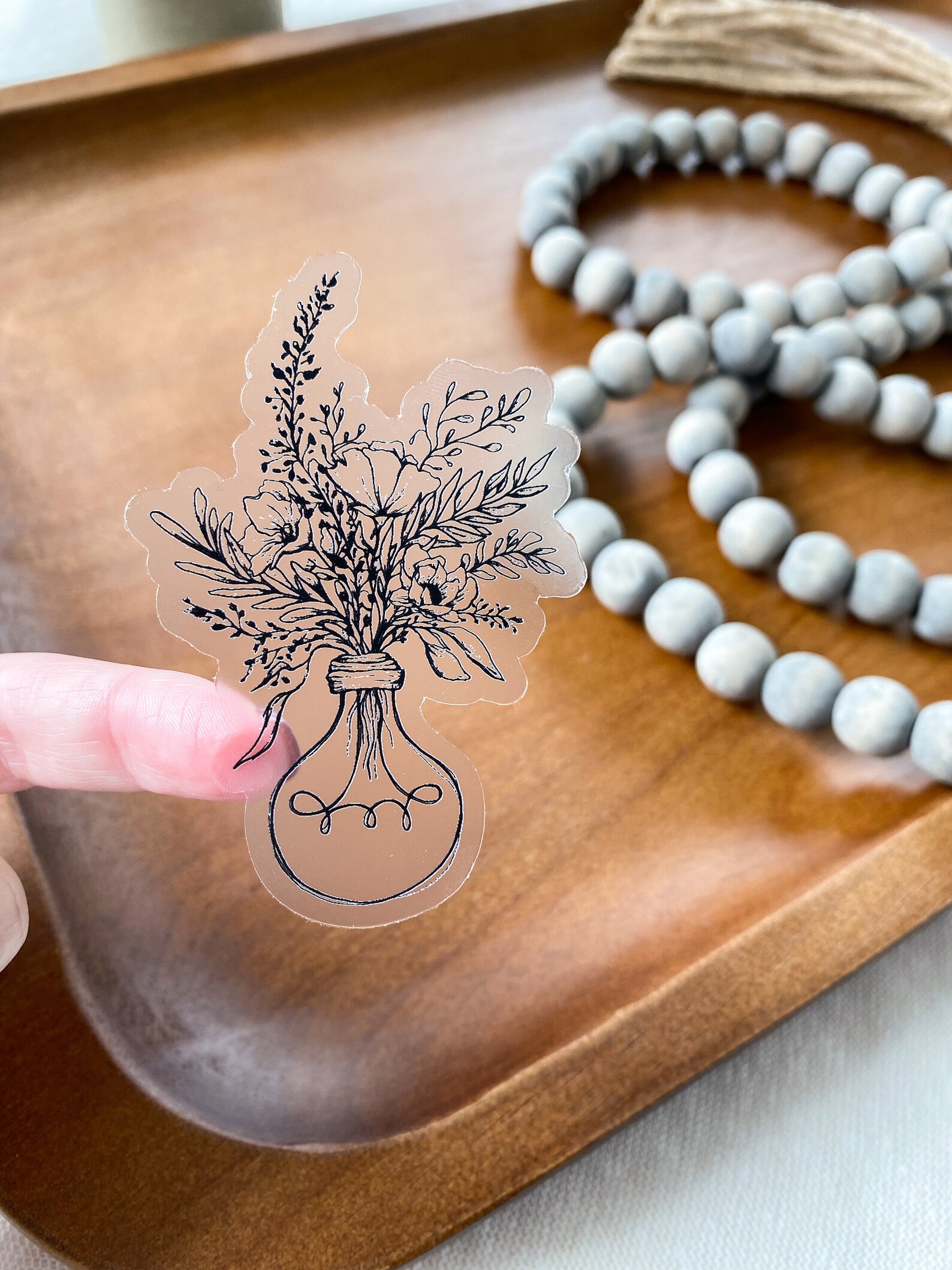 CLEAR Flower Light Bulb Sticker Flower Waterproof - Etsy