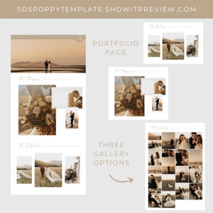 Poppy SHOWIT Website Template Photographer Website Template - Etsy