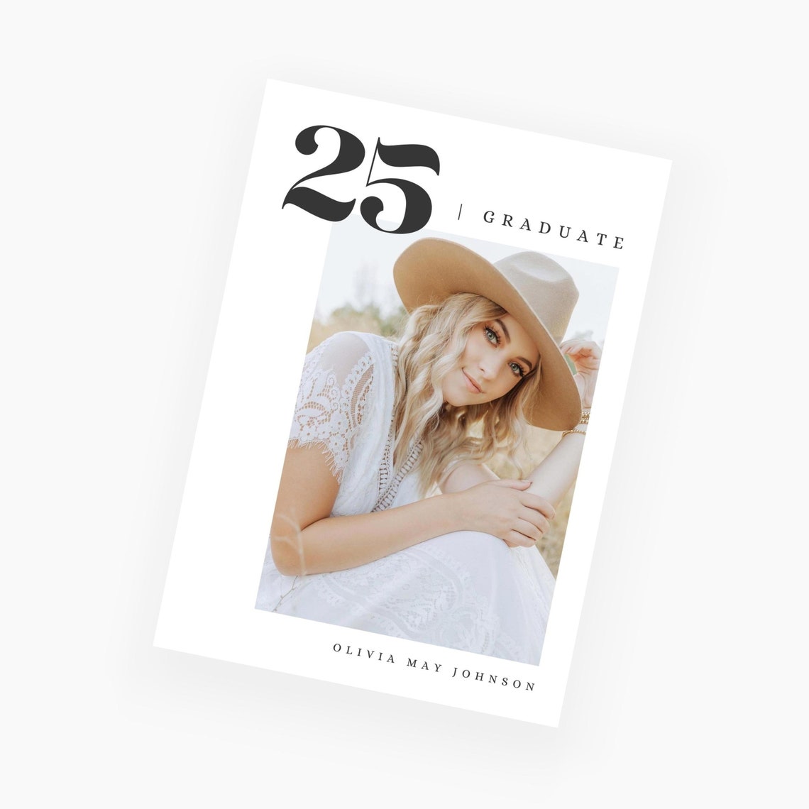 CANVA Graduation Invitation Template With Photo Card Editable - Etsy