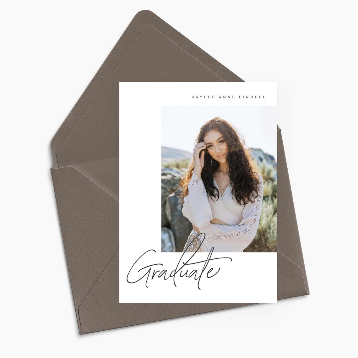 CANVA Graduation Invitation Template With Photo Card Editable - Etsy