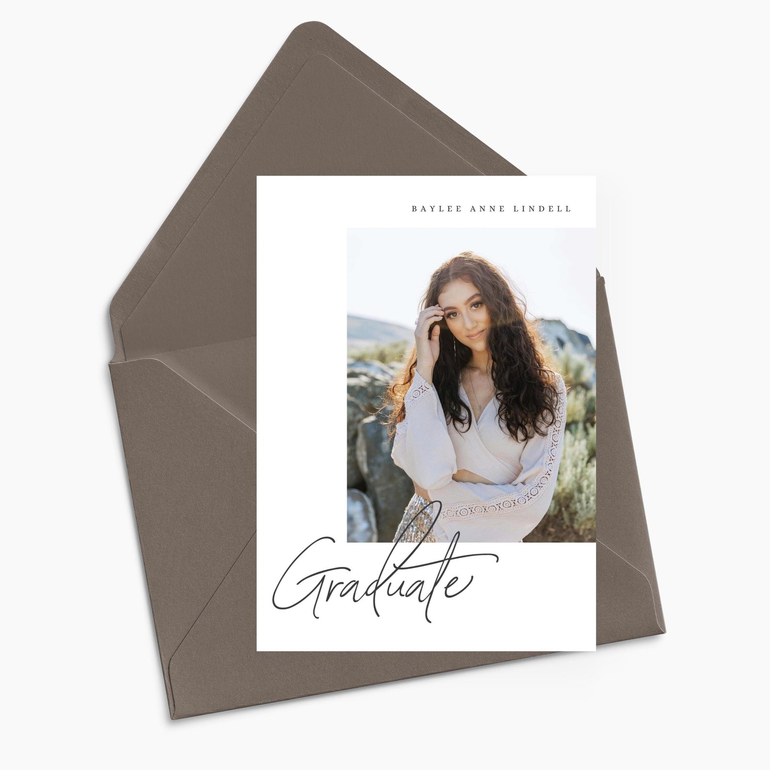 CANVA Graduation Invitation Template With Photo Card Editable - Etsy
