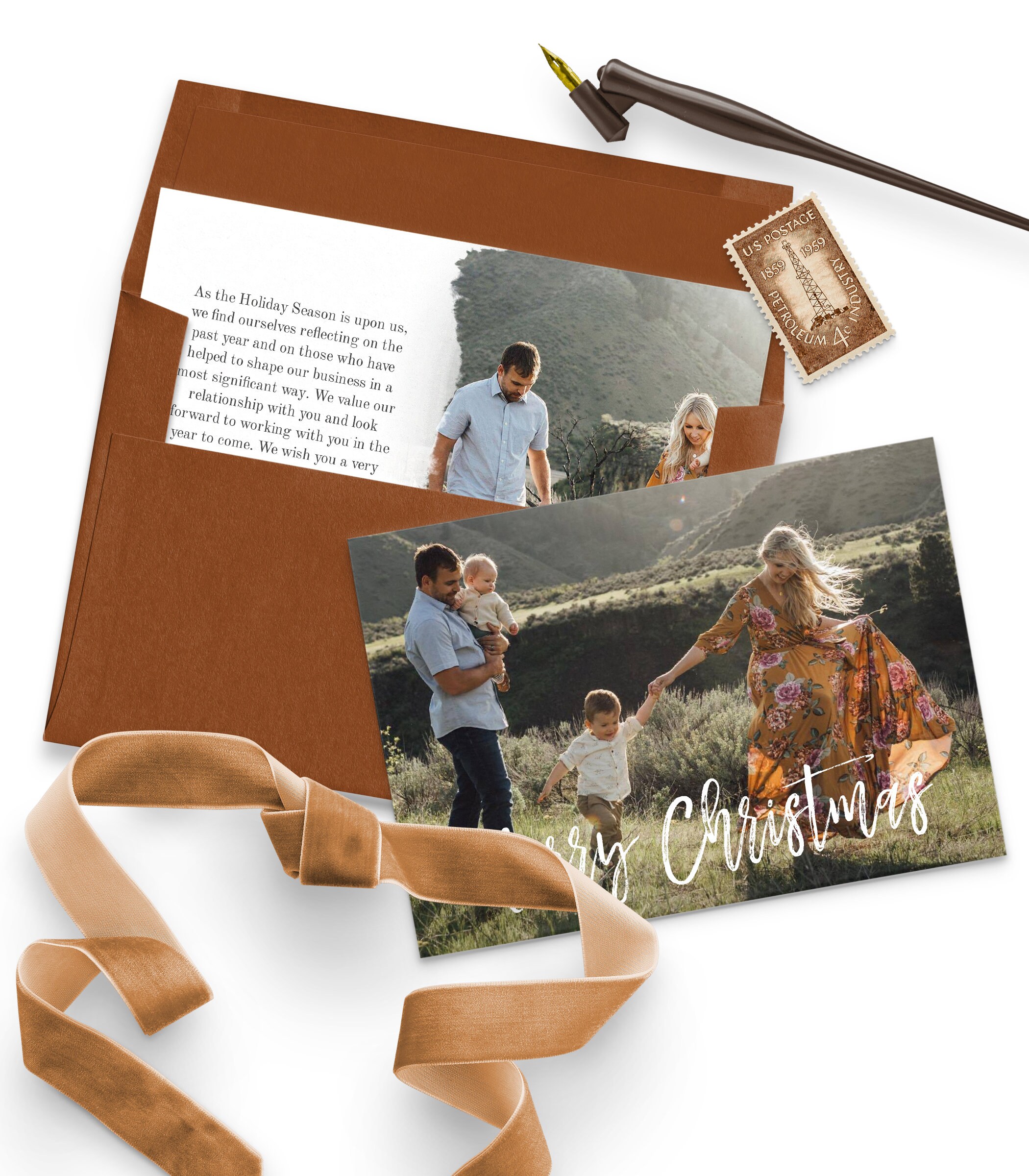 Christmas Cards with Photo TEMPLATE Printable Xmas Cards Photo | Etsy