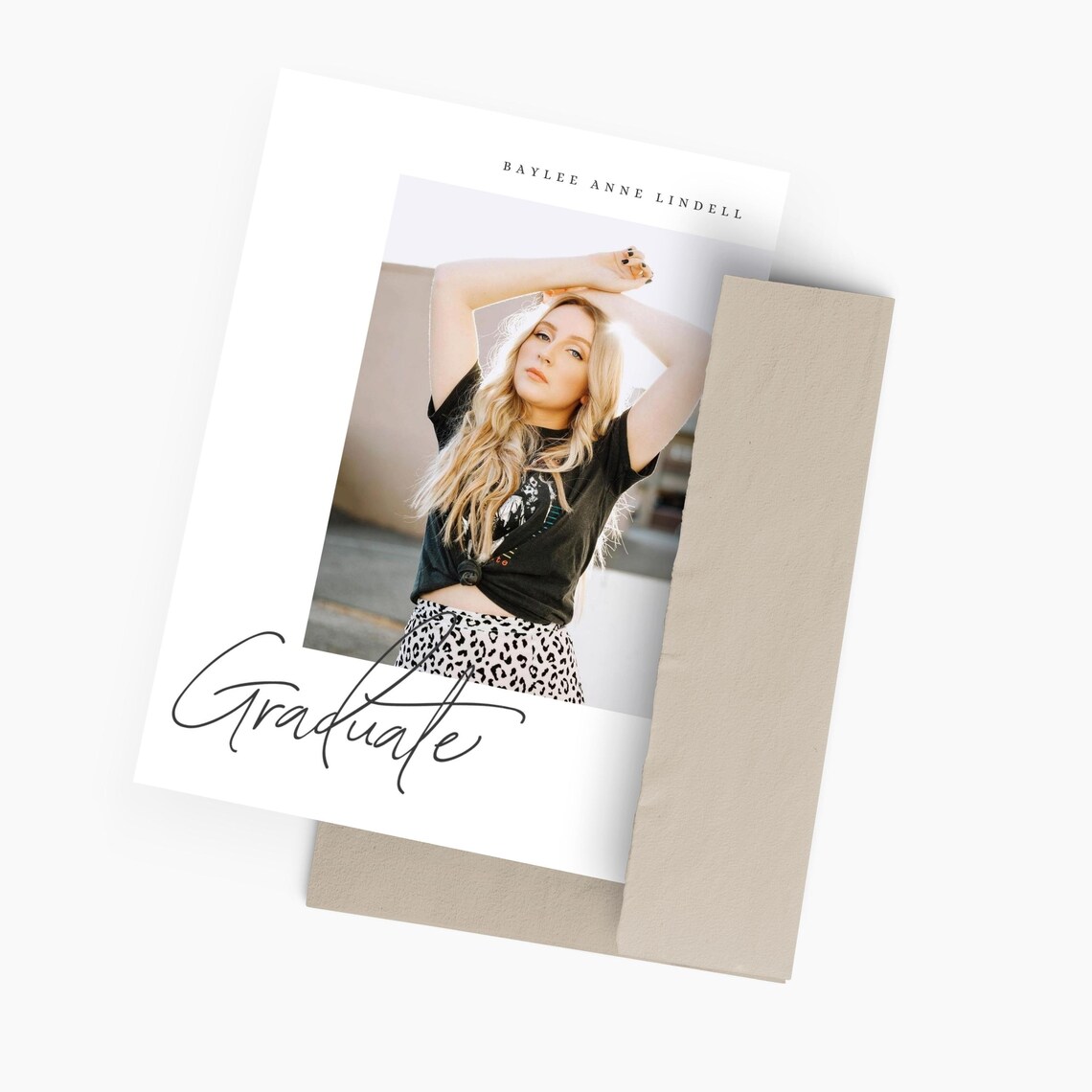 CANVA Graduation Invitation Template With Photo Card Editable - Etsy
