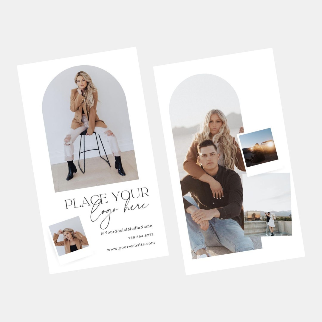 Harlow | CANVA Photography Business Card Template Photographer Business ...