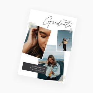 CANVA Graduation Invitation Template With Photo Card Editable - Etsy