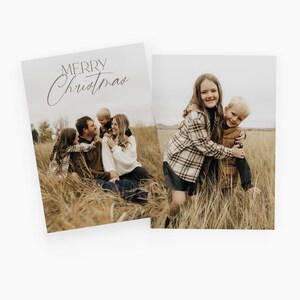 Canva Christmas Card With Photo Template Printable Xmas Card Photo ...