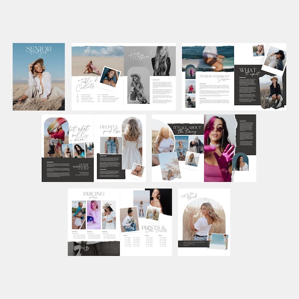 Senior Photo Booklet Template - Etsy