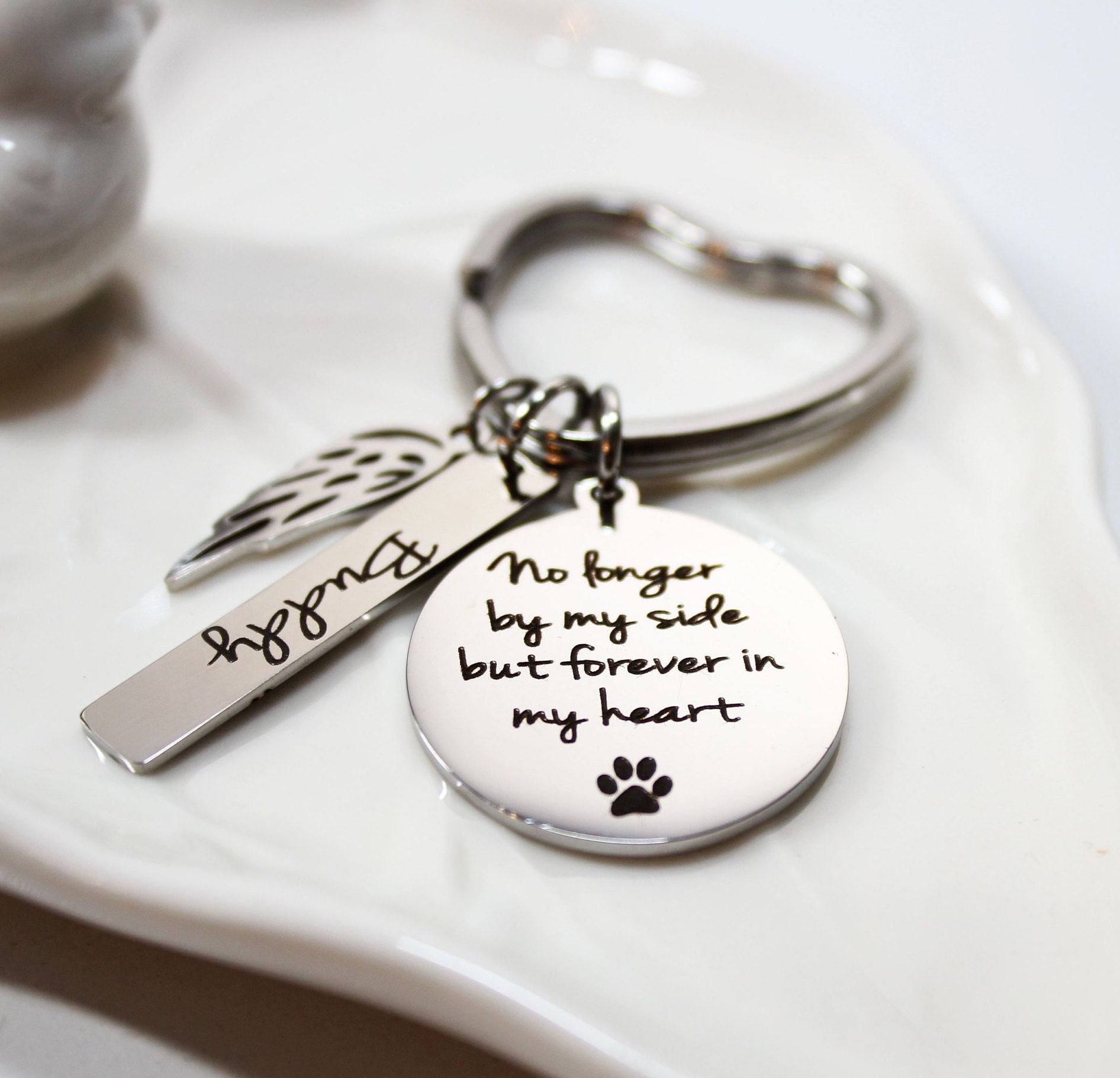 Dog Memorial Keychain, Dog Memorial Keychain With Name, Personalized ...