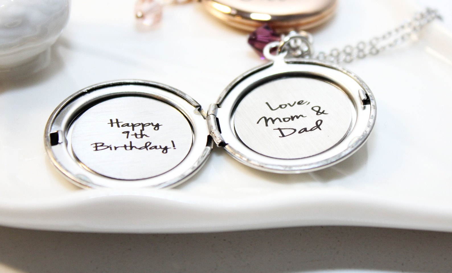 Personalized Locket Necklace Locket Necklace Gold Silver - Etsy