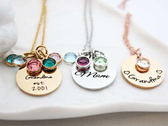 Mothers Necklace Mothers Jewelry Mothers Day Necklace Mothers Birthstone Necklace Mothers Day Gift Mothers Necklace Gold Mothers Etsy