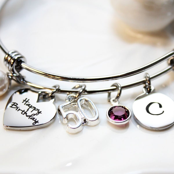 50th Birthday Bracelet - Etsy
