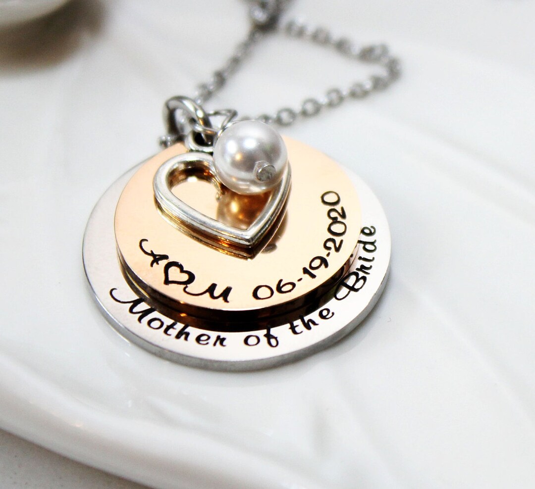 Mother of the Bride Necklace, Mother of the Bride Necklace With Date ...