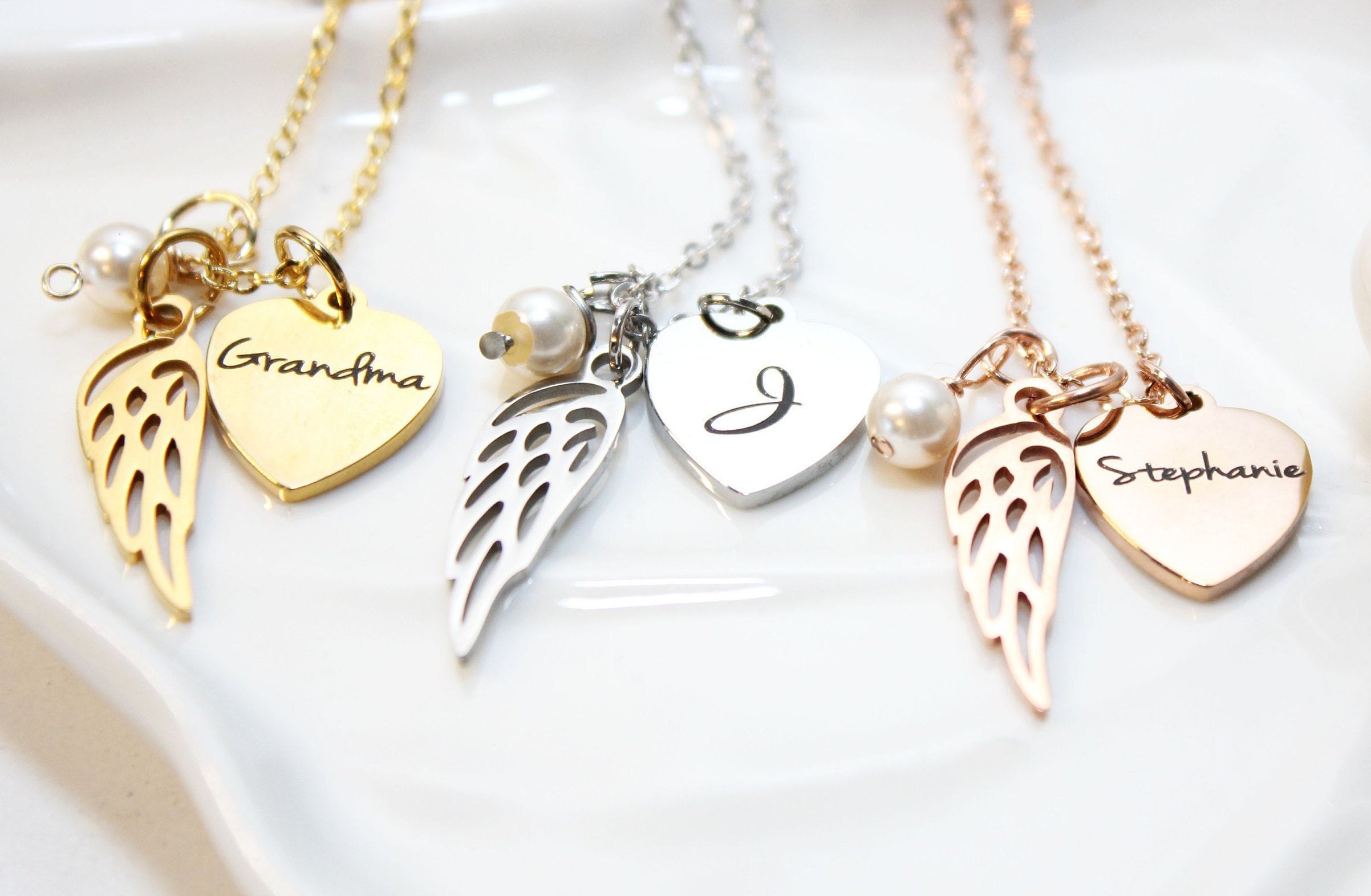 Memorial Necklace Personalized Memorial Necklace Memorial - Etsy