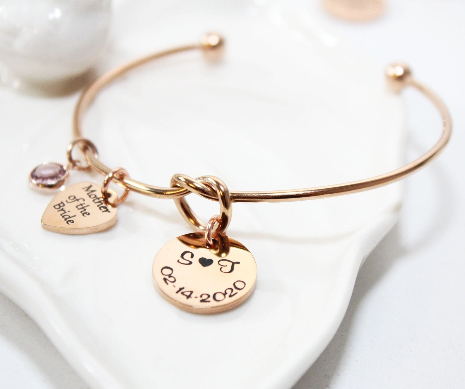 Mother of the Bride Bracelet, Personalized Mother of the Bride Bracelet ...