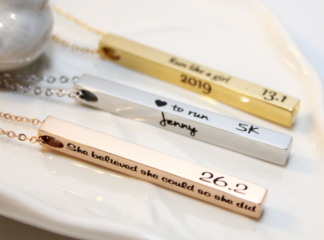 Runner Necklace, Necklace for Runner, Runner Jewelry, Runner Bar ...