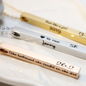 Runner Necklace, Necklace for Runner, Runner Jewelry, Runner Bar ...