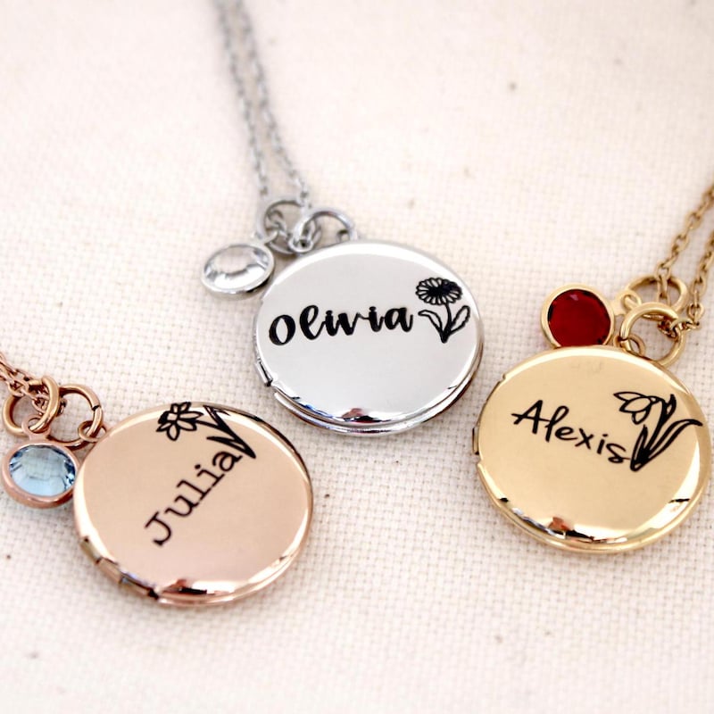 Birthstone Locket - Etsy