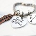 Soul Sisters Keychain Set, Personalized Initial Charm, Feather Charm - Etsy