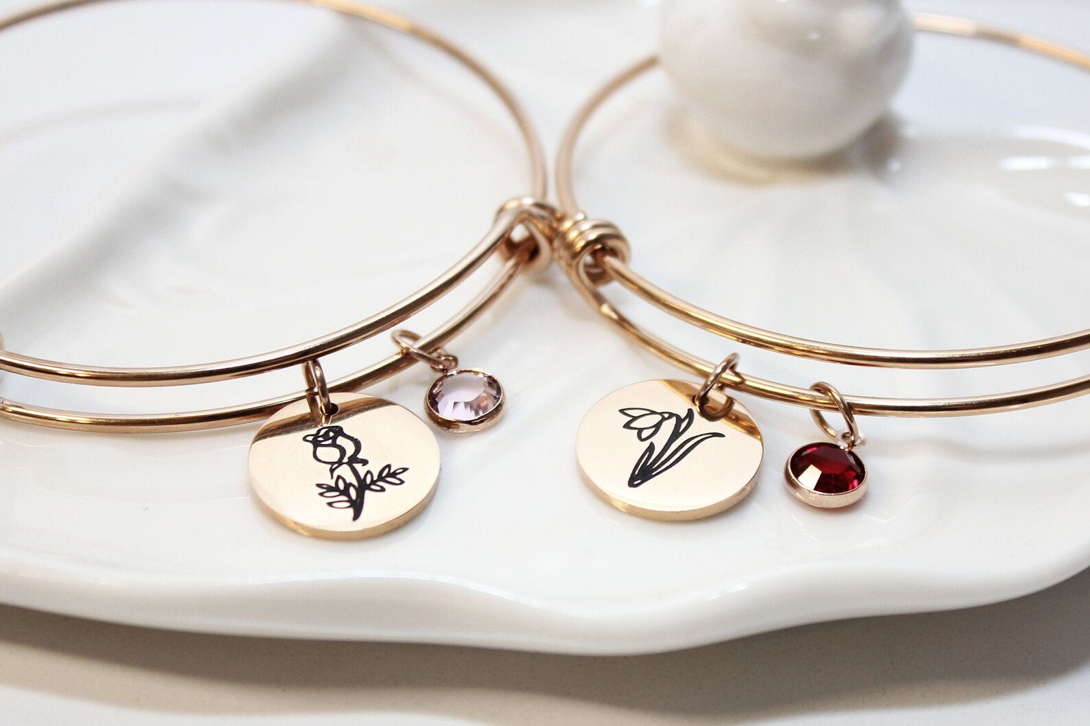 Birth Flower Bracelet, Birth Flower Jewelry, Birth Flower, Birth Flower ...
