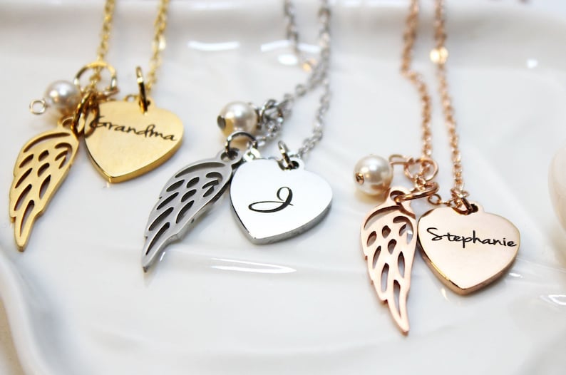 Memorial Necklace Personalized Memorial Necklace Memorial - Etsy