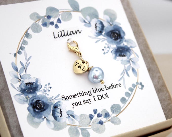 Something Blue Charm Gift for Bride Blue Charm for Wedding Something ...