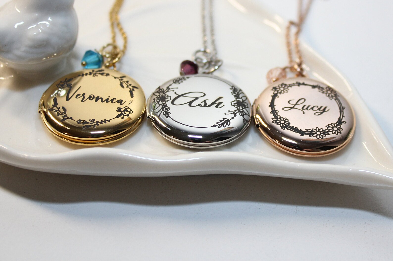 Personalized Locket Necklace Locket Necklace Gold Silver - Etsy