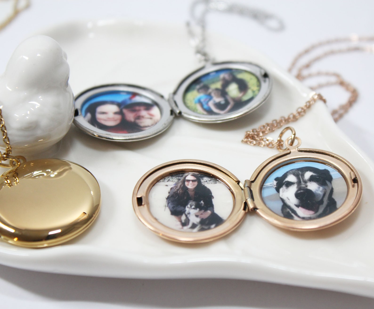 Personalized Locket Necklace Locket Necklace Gold Silver | Etsy