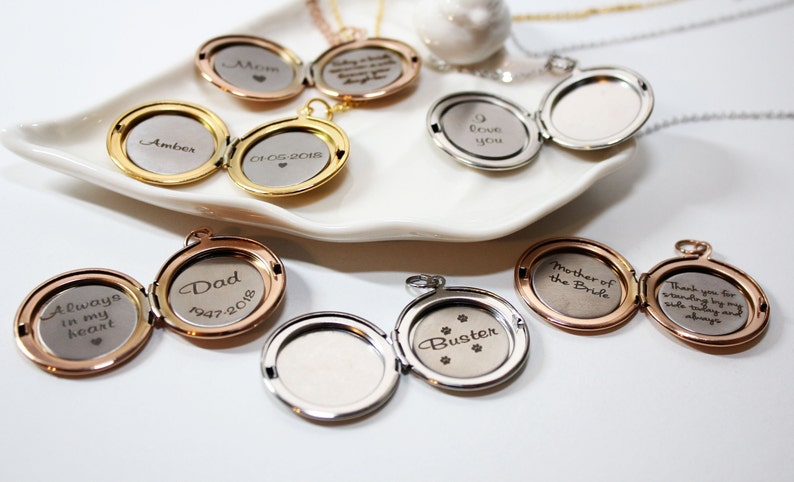 Personalized locket personalized locket necklace locket | Etsy