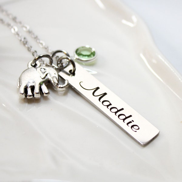 Elephant With Name - Etsy