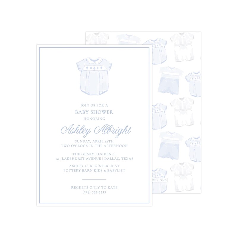 Printable Boy Baby Shower Invitation, Heirloom Baby Boy Shower Invite ...