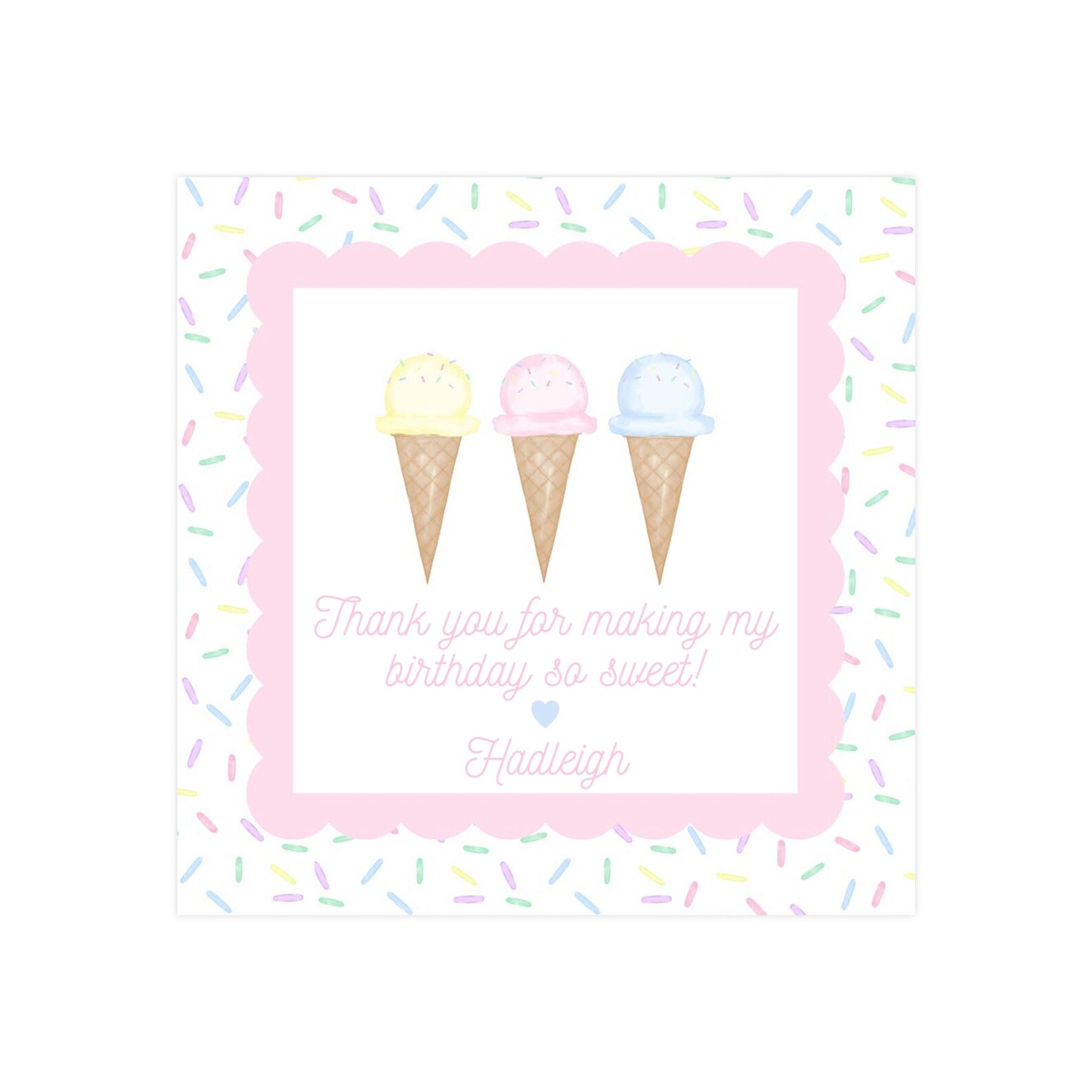 Editable Ice Cream Gift Tag, Printable End of Year Gift Tag, Ice Cream ...