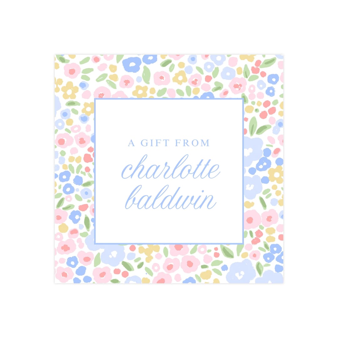 Printable Floral Gift Tag, Floral Gift Tag, Girls Floral Gift Tag ...
