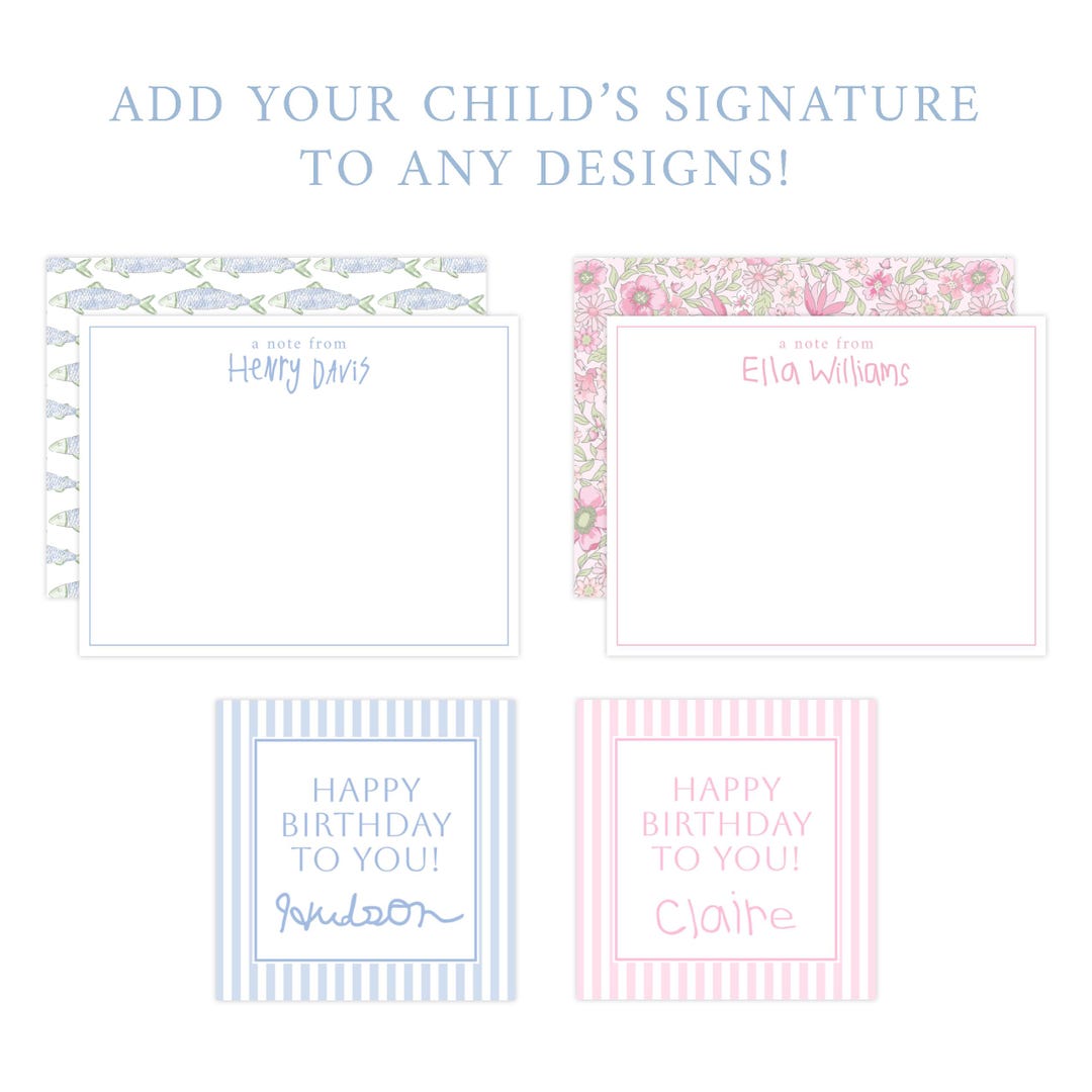 CHILDREN'S SIGNATURE: Add Your Child's Signature to Any Stationery ...