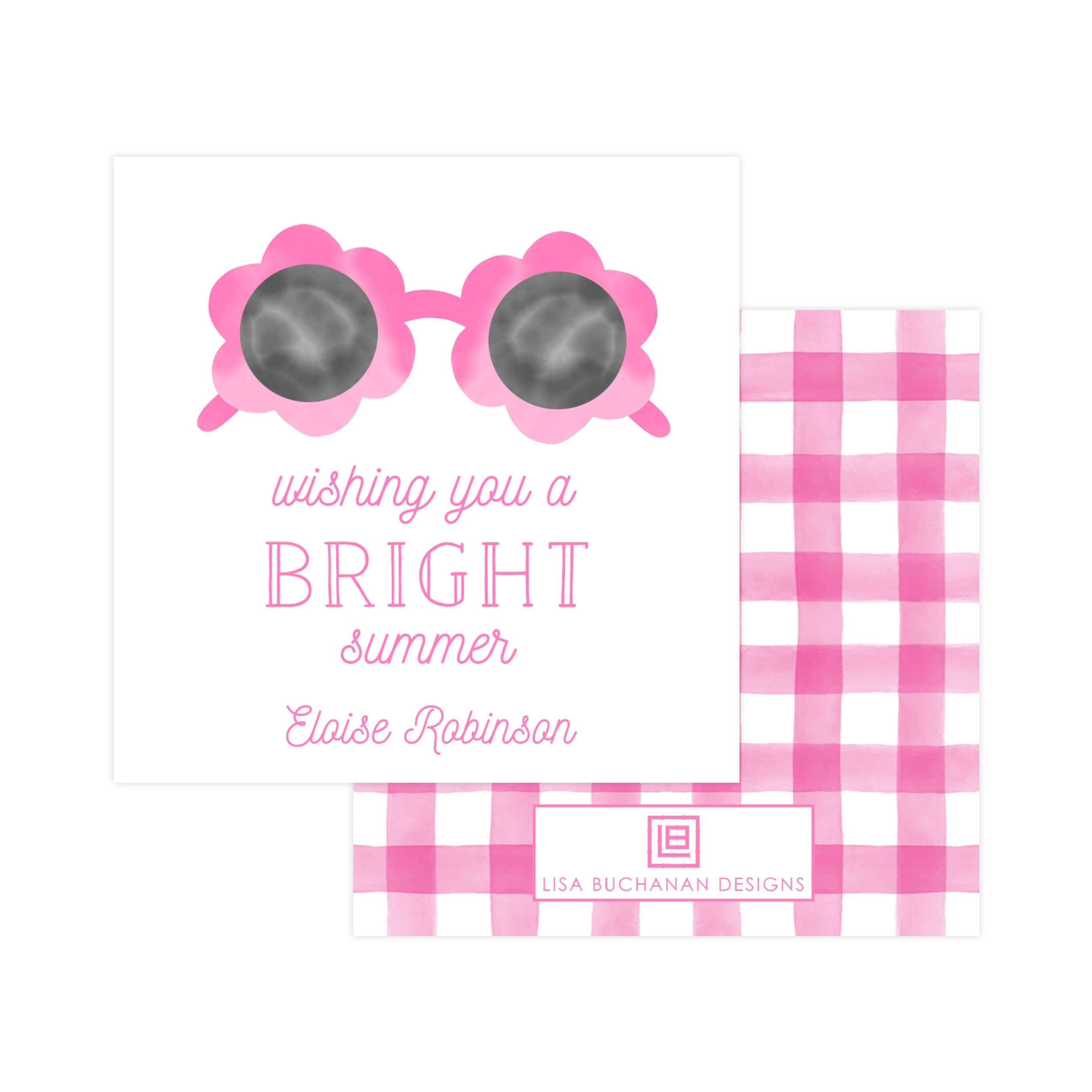 Editable Pink Sunglasses Gift Tag, Printable Pink Sunglasses Gift Tag ...