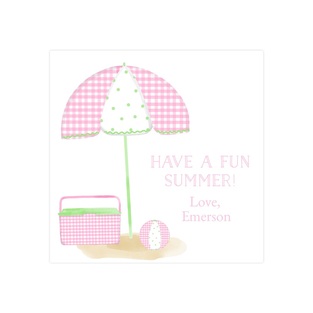 Editable Beach Gift Tag, End of School Gift Tag, End of School ...