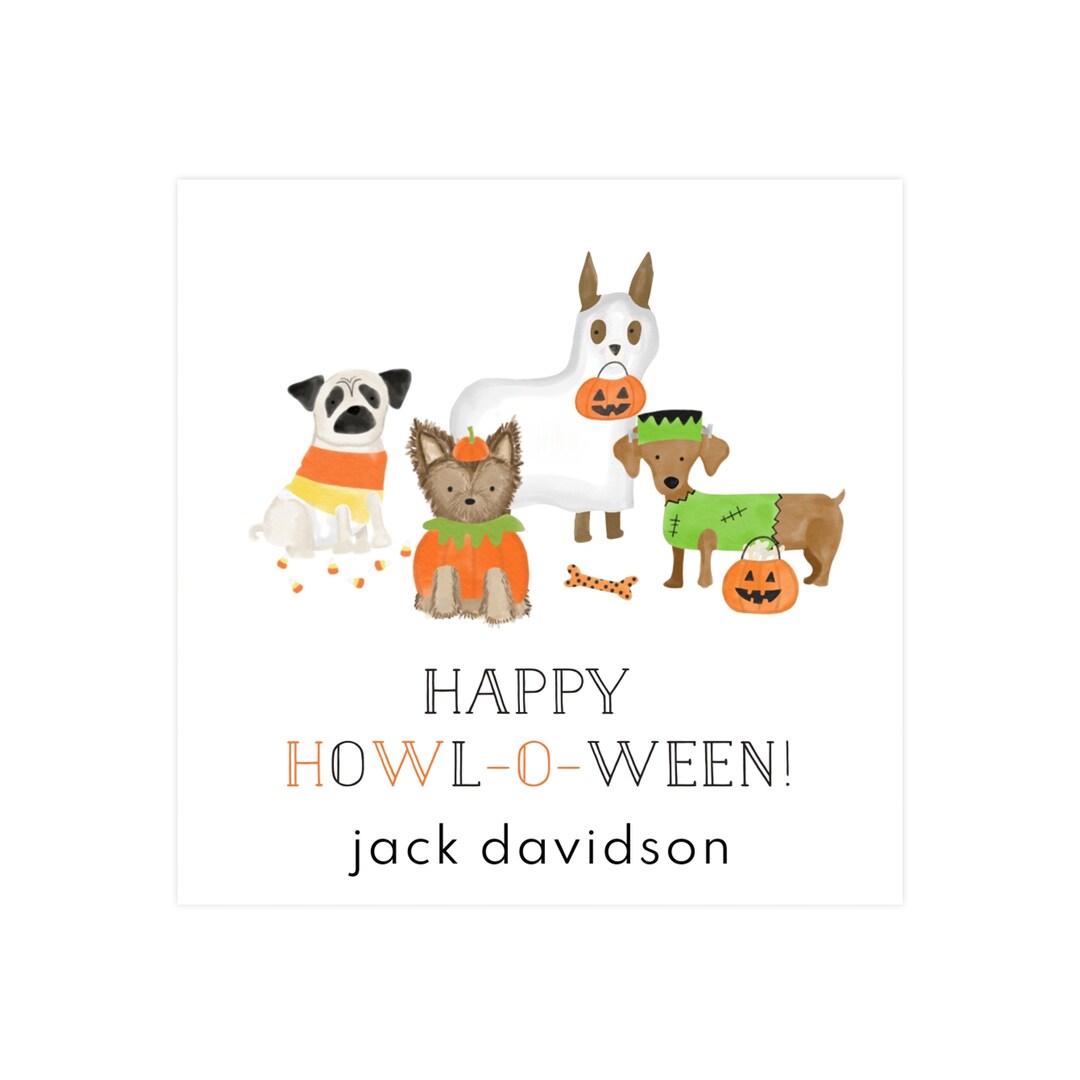 Halloween Gift Tag Printable, Halloween Favor Tag, Halloween Printable ...