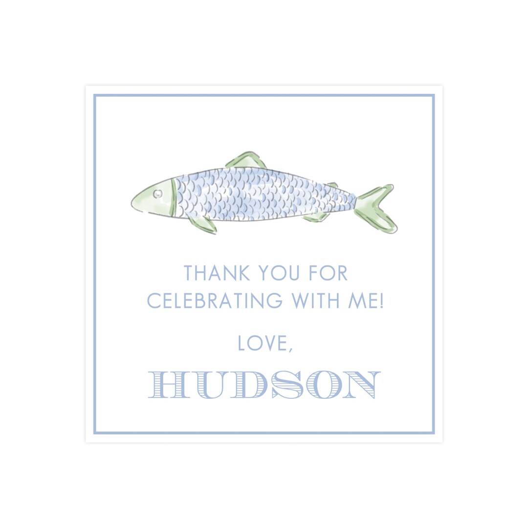 Printable Fish Favor Tag, Fish Favor Tag, Fishing Birthday Party ...