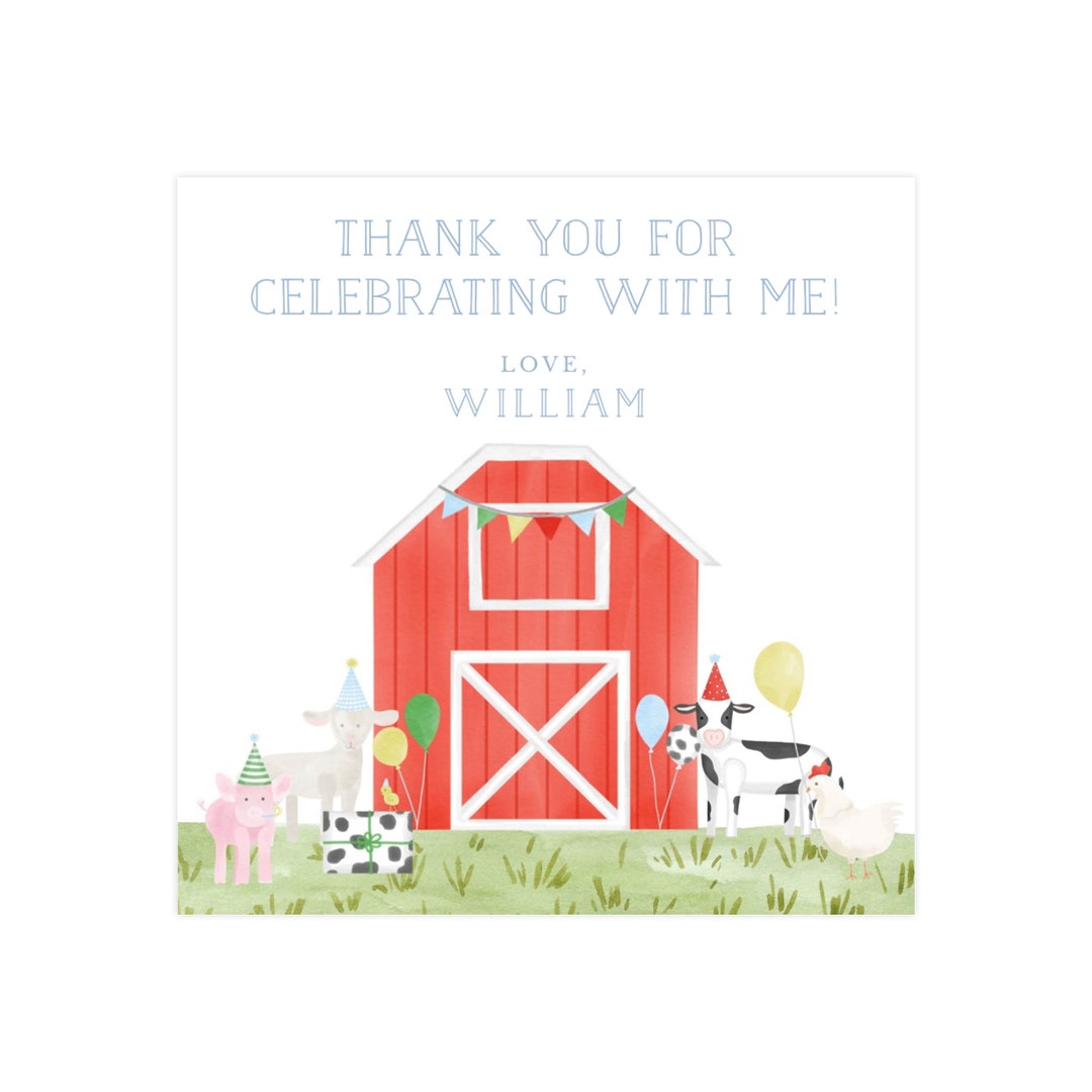 Printable Boy Farm Favor Tag, Boy Farm Favor Tag, Farm Birthday ...