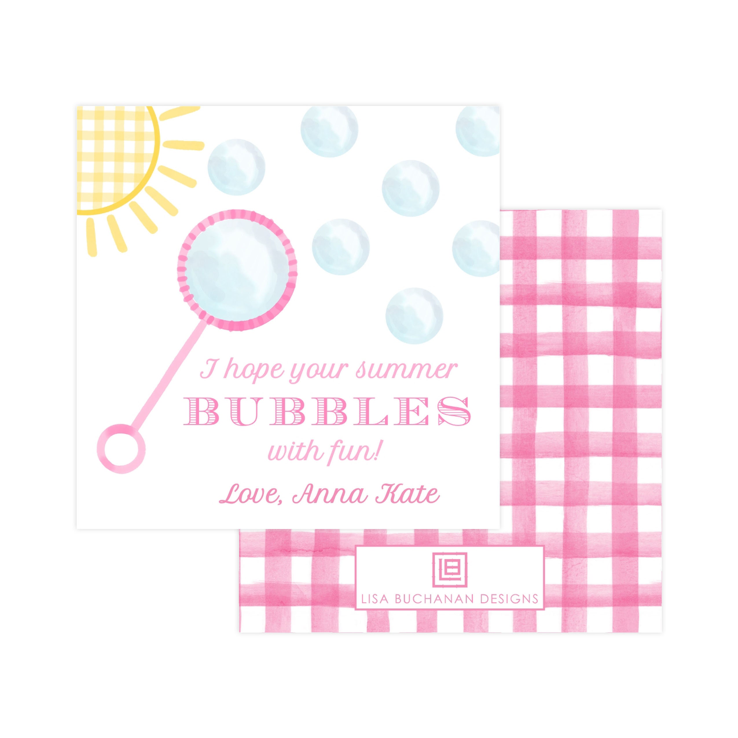 Editable Bubbles Gift Tag, End of School Gift Tag, End of School ...