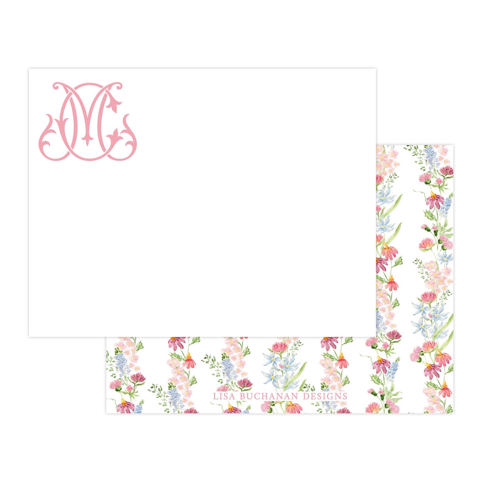 Printable Floral Note Card, Grandmillennial Note Card Template, Floral ...