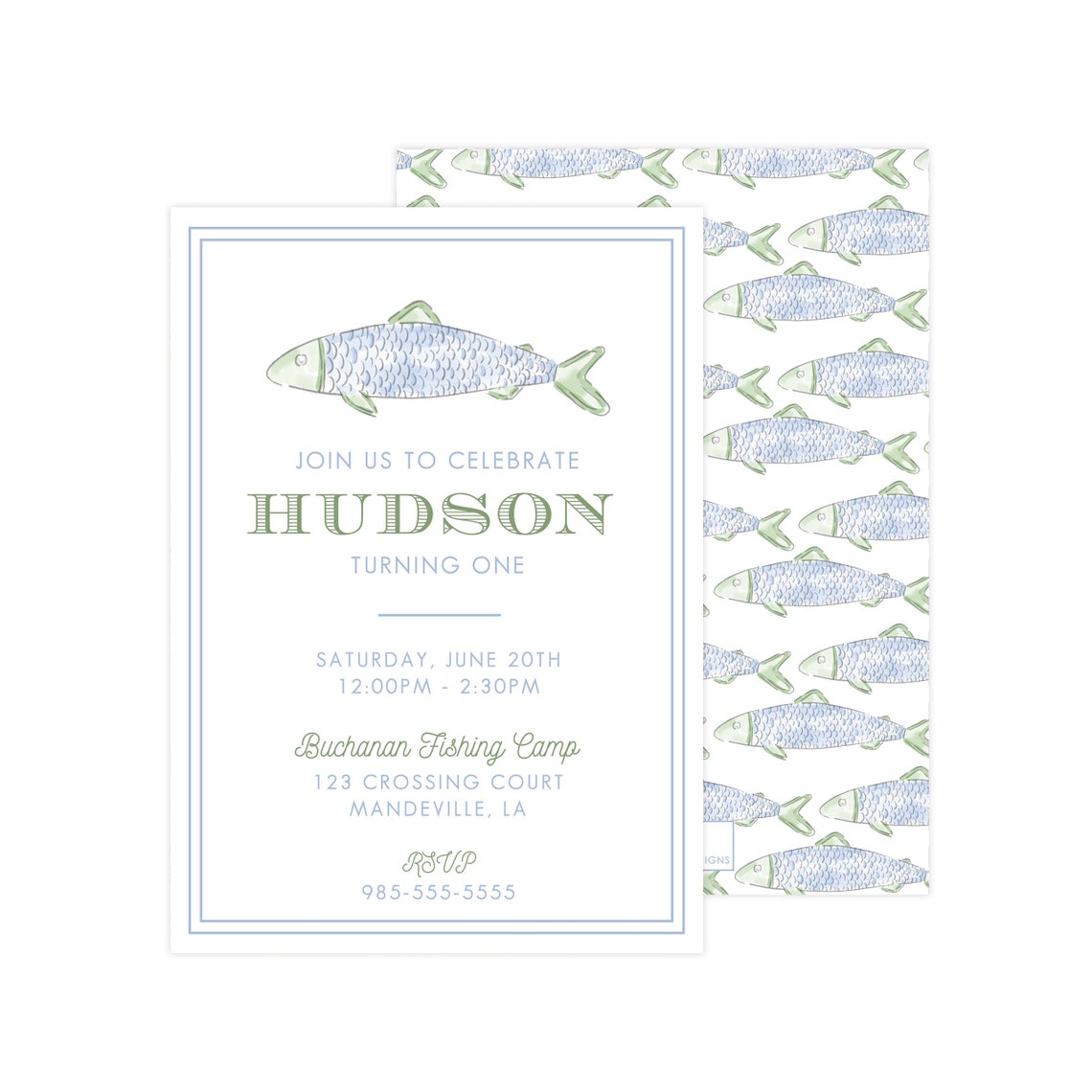 Fishing Birthday Invitation, Printable Fishing Invitation Template ...